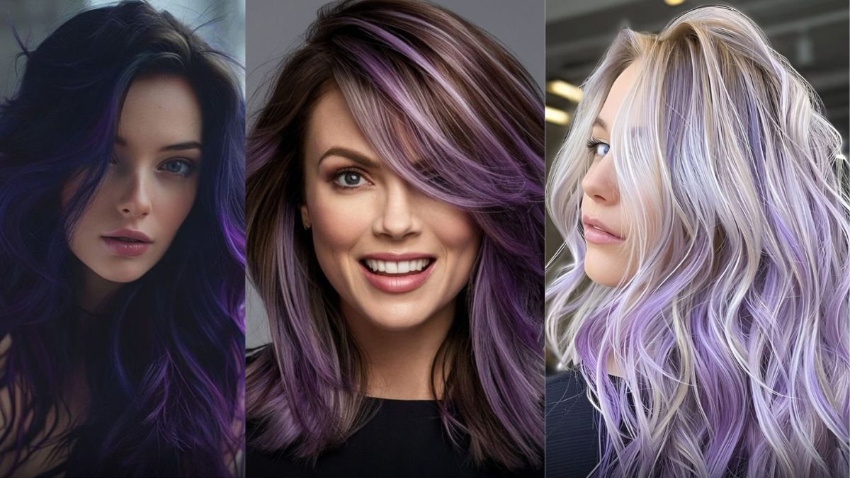 25 Gorgeous Purple Highlights That Complement Any Hair Shade