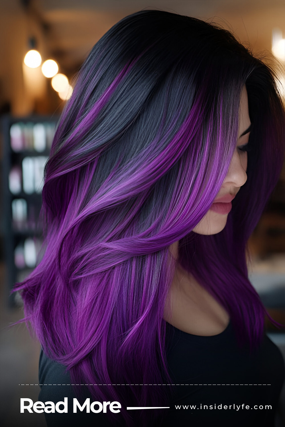 25 Gorgeous Purple Highlights That Complement Any Hair Shade
