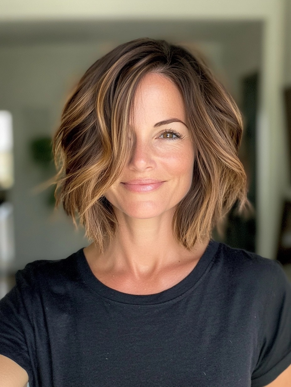2025’s Hottest Haircut: The Tousled Layered Bob Trend Explained