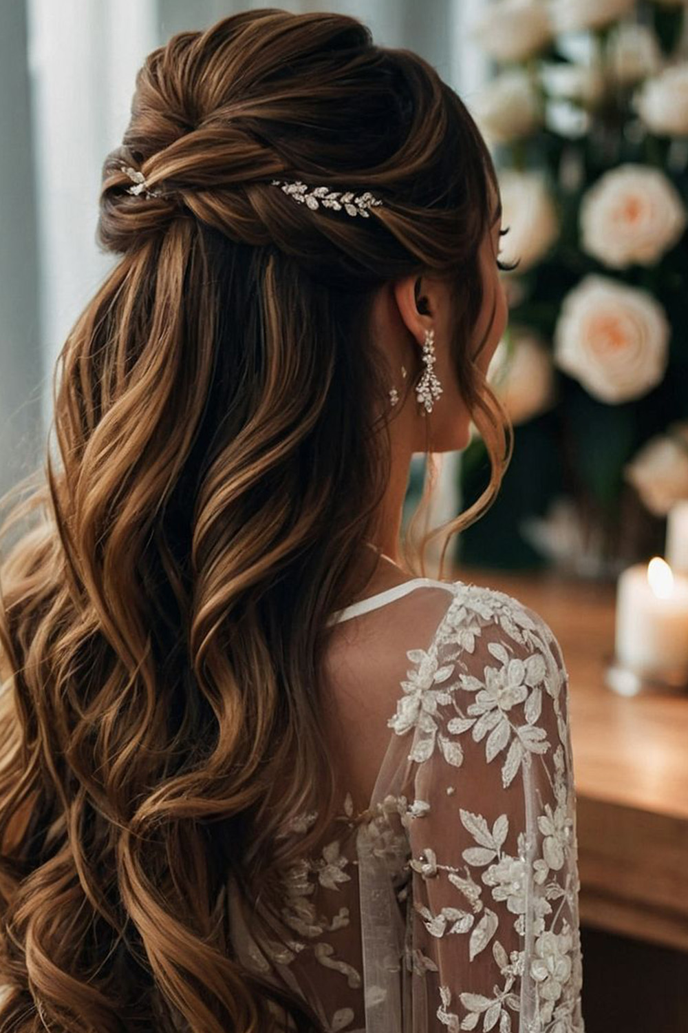 30+ Stunning Half Up Half Down Bridal Hairstyles for Your Big Day - Insiderlyfe