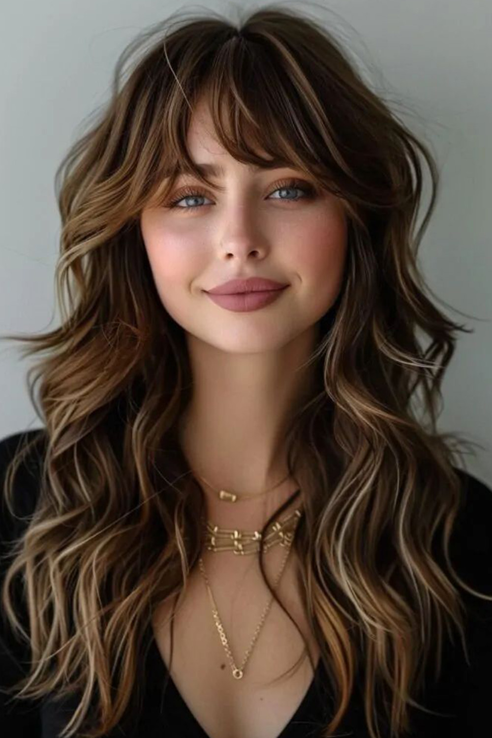 15 Effortlessly Stylish Long Layered Cuts with Curtain Bangs - Insiderlyfe