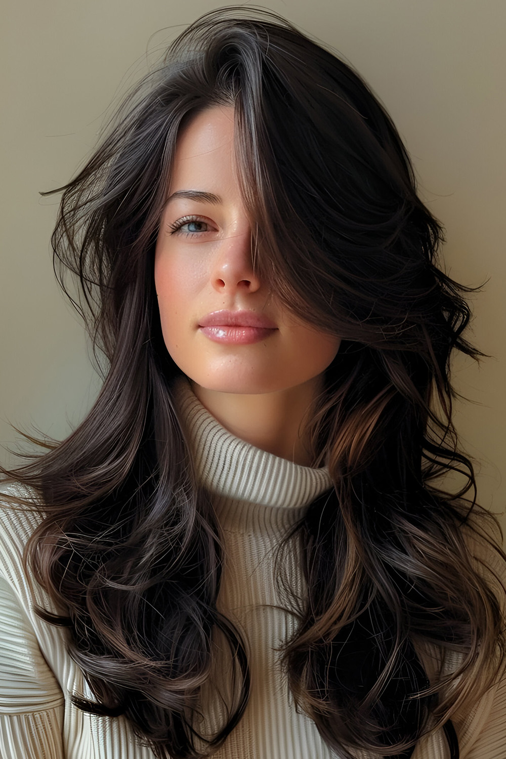 15 Effortlessly Stylish Long Layered Cuts with Curtain Bangs - Insiderlyfe