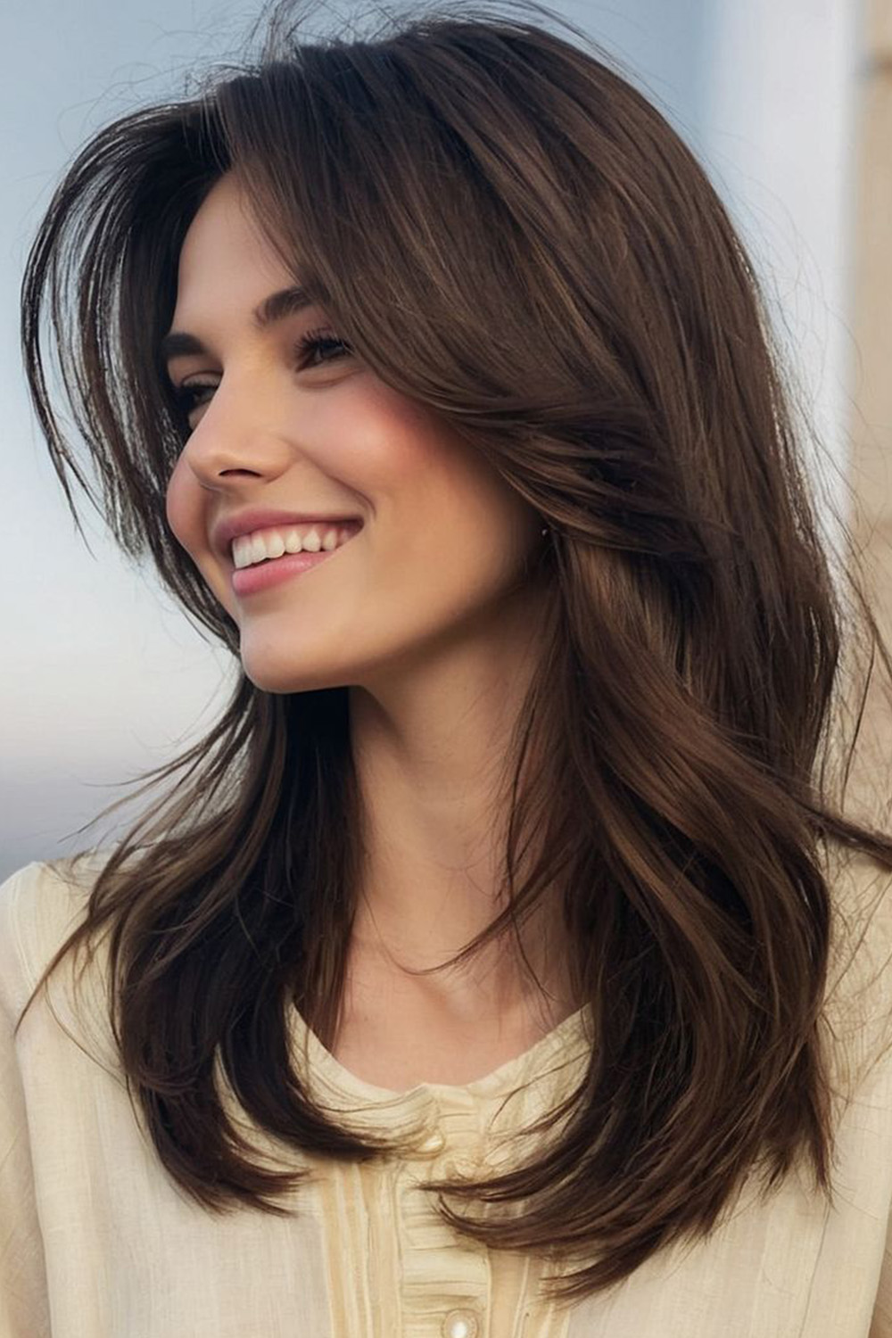 15 Trendy Long Layered Haircuts with Curtain Bangs You’ll Love - Insiderlyfe