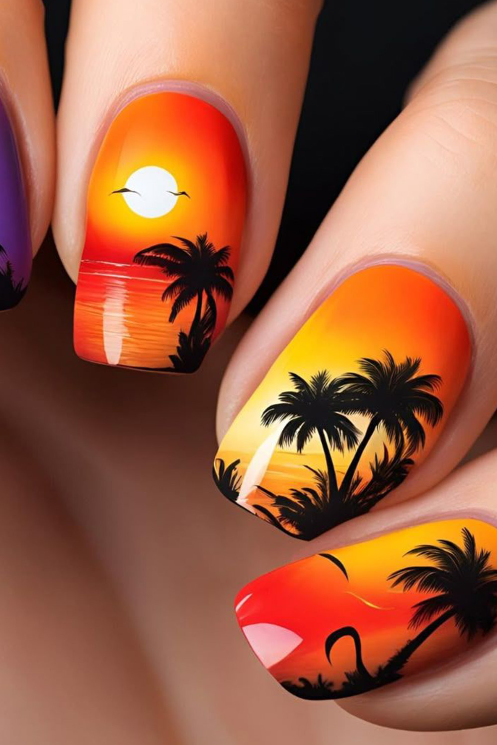 28 Vacation-Ready Tropical Nail Designs - Insiderlyfe