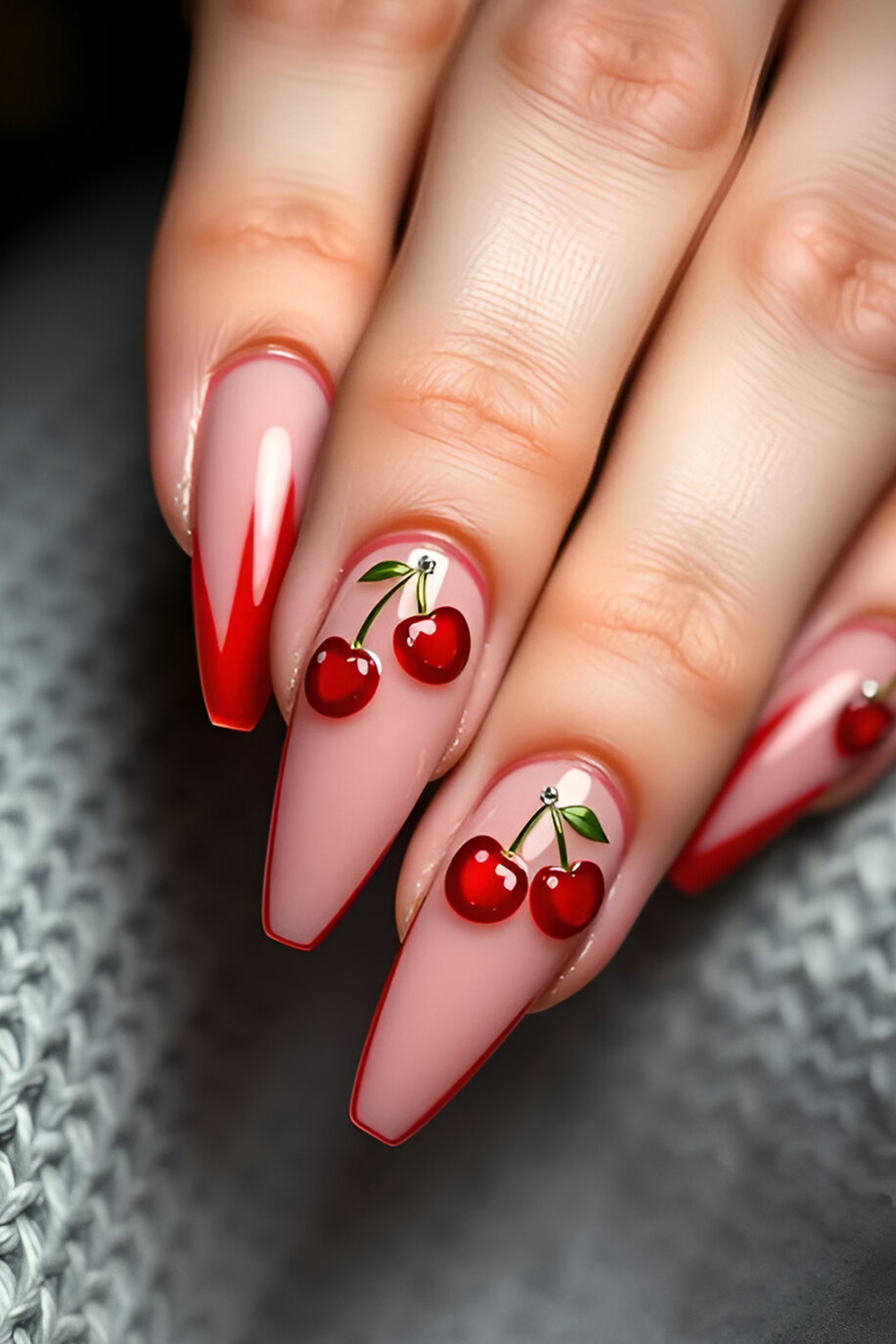 15+ Cherry Red Nails That Look Instantly Luxe - Insiderlyfe