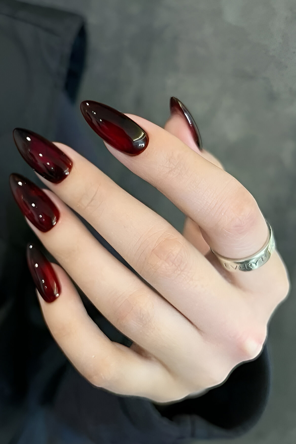 15+ Dark Cherry Red Nail Ideas That Exude Effortless Luxury - Insiderlyfe