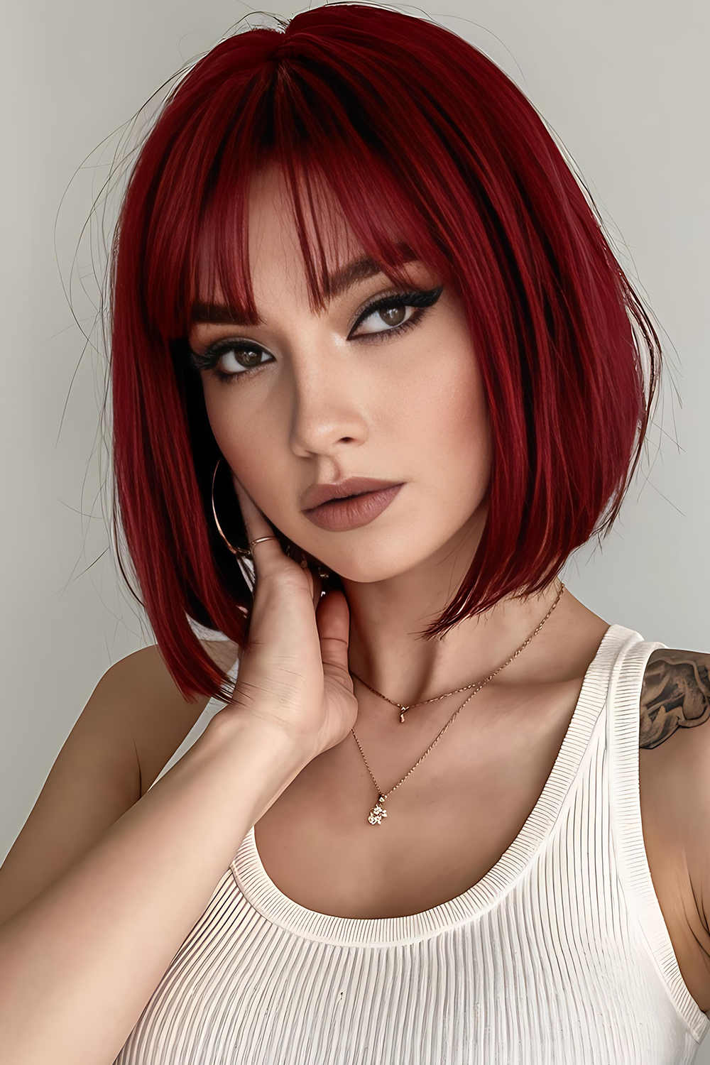 25 Dark Cherry Red Hairstyles That Radiate Power - Insiderlyfe
